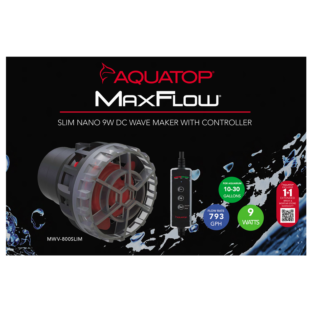 793 GPH MaxFlow Slim Nano DC 9W Wave Maker | TruAqua